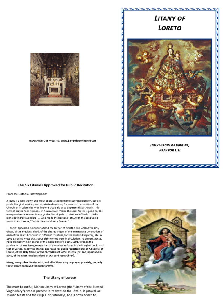 Litany of Loreto | PDF | Christian Prayer | Christian Denominational ...