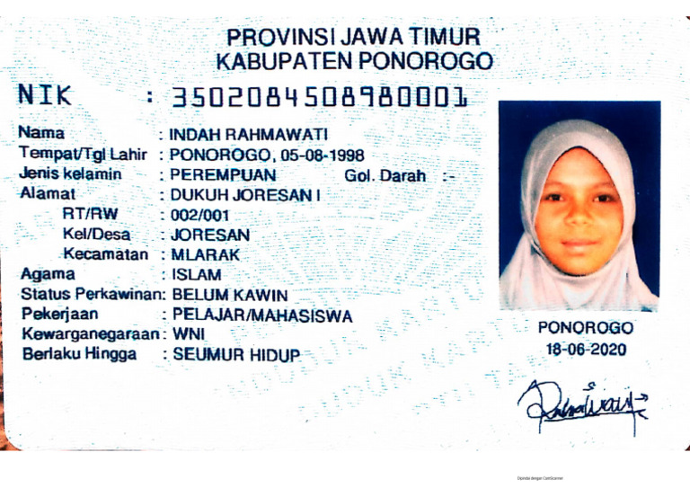 KTP Indah Rahmawati | PDF