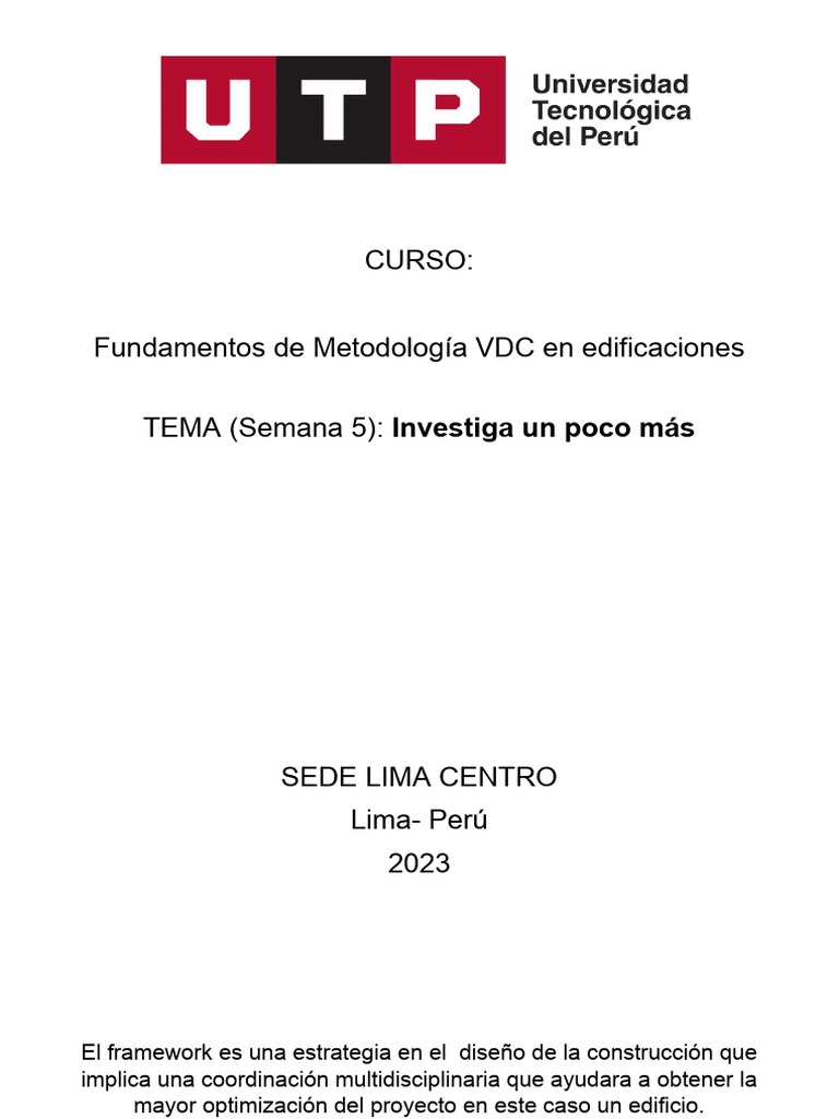 metoVDC Semana5 | PDF