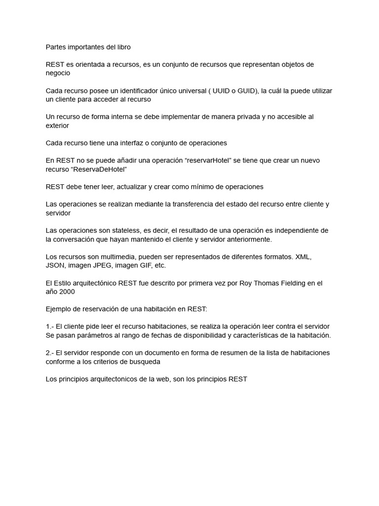 REST: Principios y Ejemplos Clave | PDF