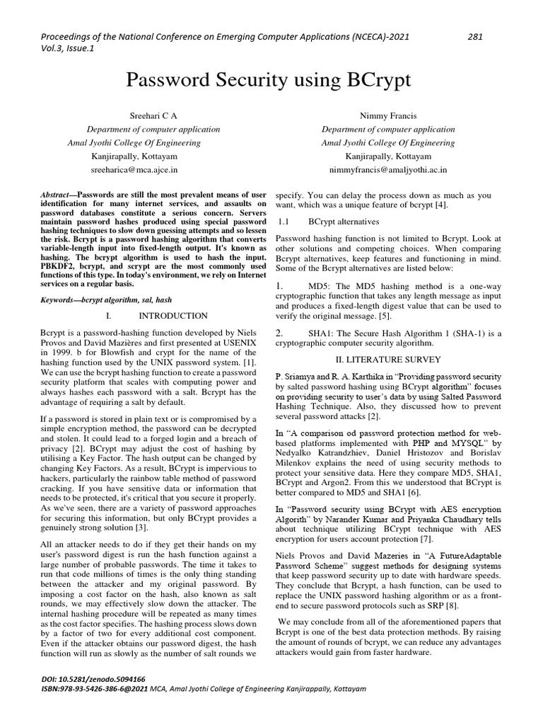 Password Bcrypt | PDF