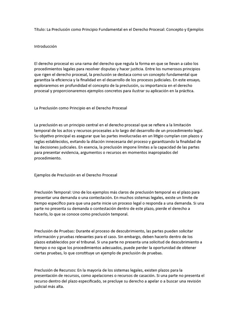 Preclusion | PDF | Estoppel colateral | Ley procesal