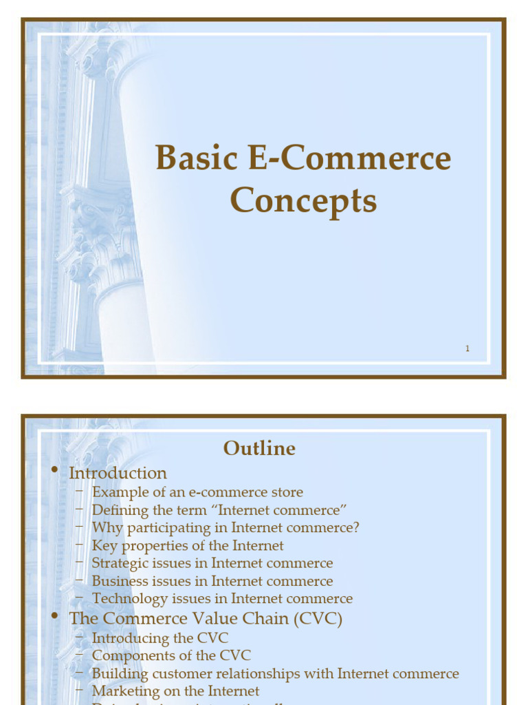 E-Commerce Basics and Concepts | PDF | E Commerce | Internet
