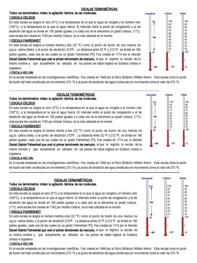 Escalas Termometricas 5° | PDF