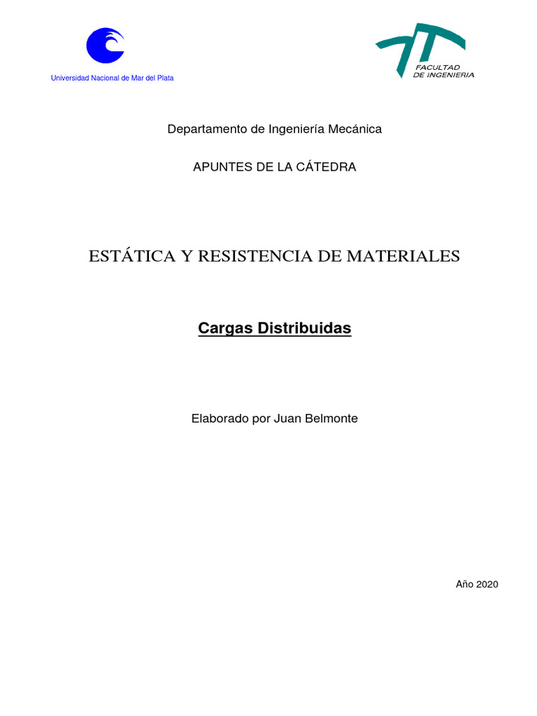 Cargas Distribuidas en Vigas: Ejercicios Resueltos | PDF | Viga ...