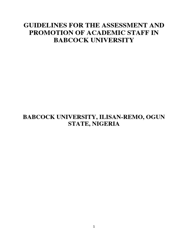 Faculty Assessment Guideline | PDF