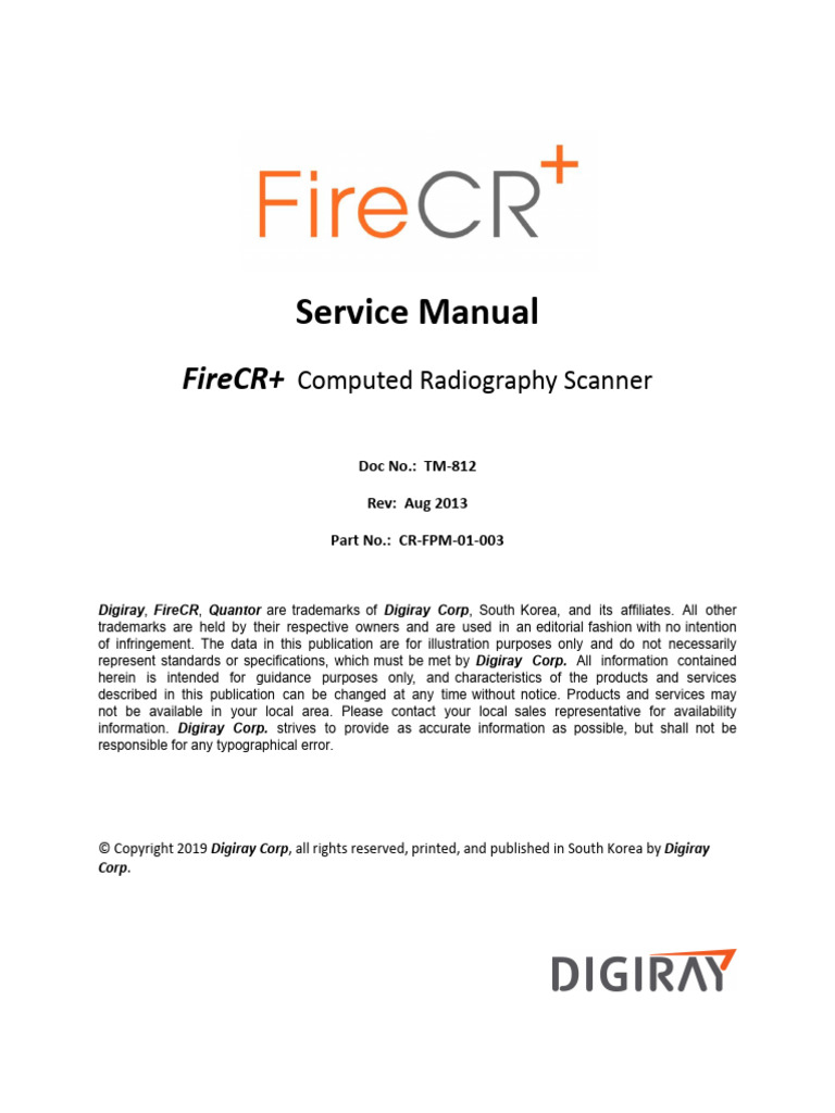 Firecrservicemanualtm 812 | PDF | Image Scanner | Screw