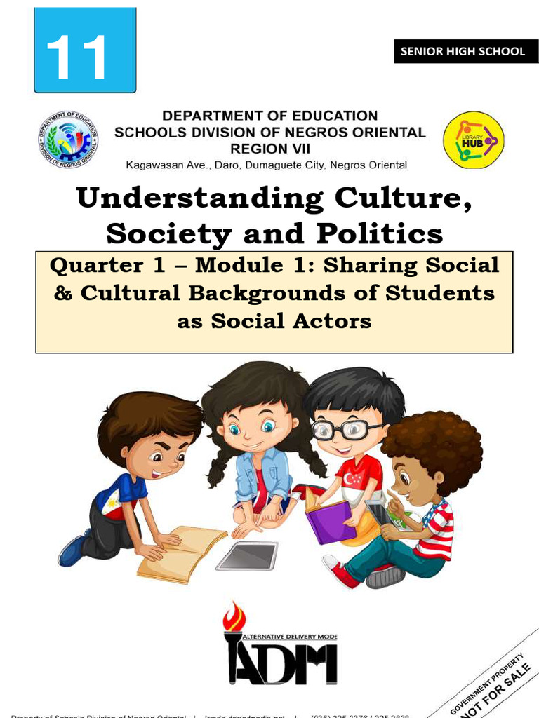 UCSP-11 Q1 Module-1 For Teacher | PDF | Gender | Gender Studies