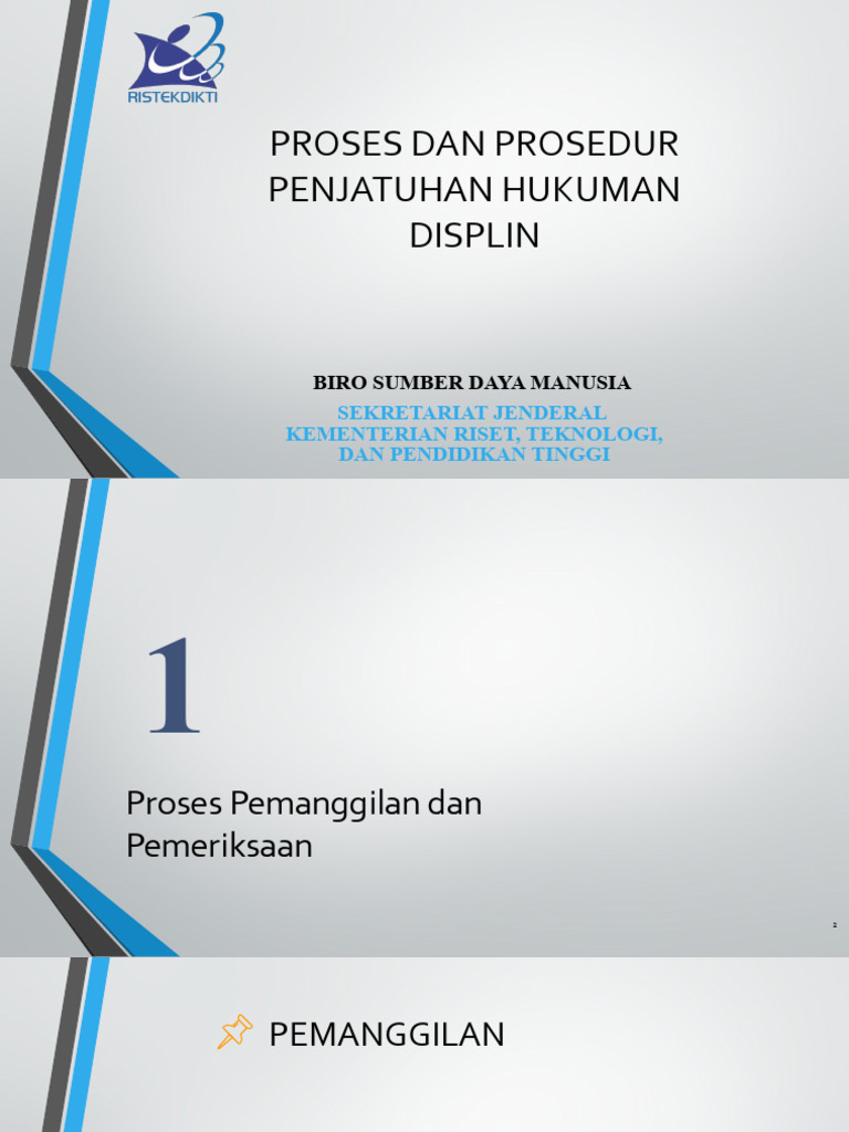 Materi Proses Dan Prosedur Penjatuhan Hukuman Disiplin | PDF