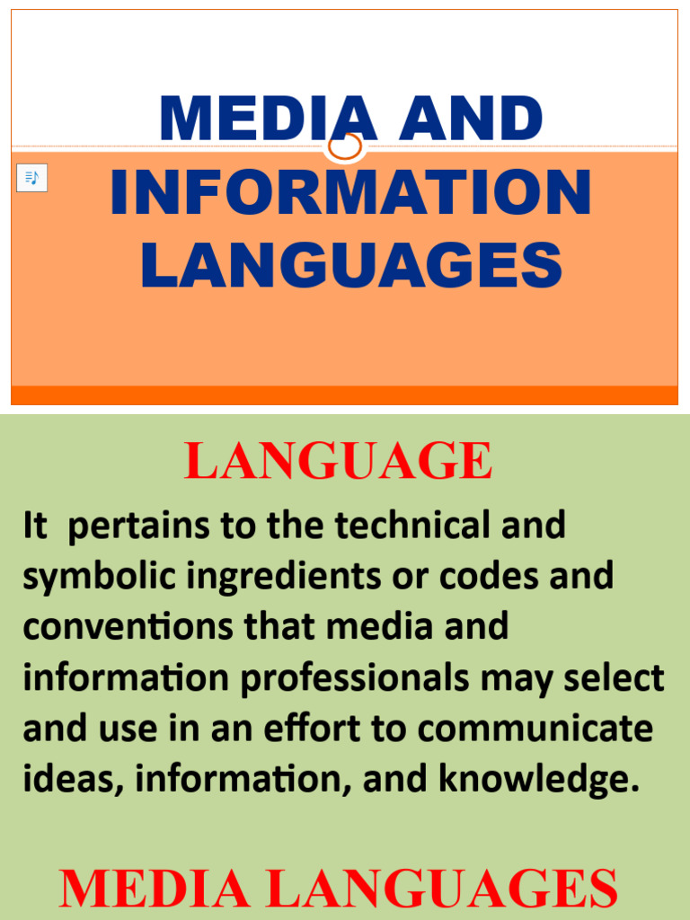 Media & Information Languages | PDF | Information | Camera