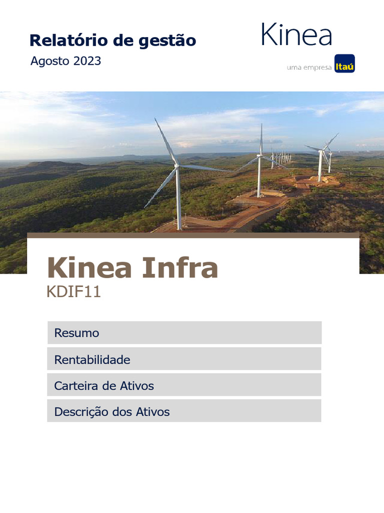Desempenho do Kinea Infra em Agosto 2023 | PDF