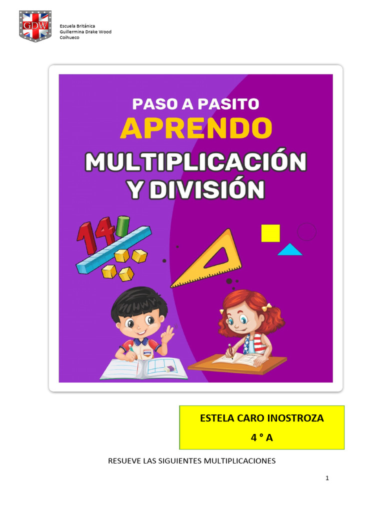Cuadernillo de Multiplicación y División | PDF