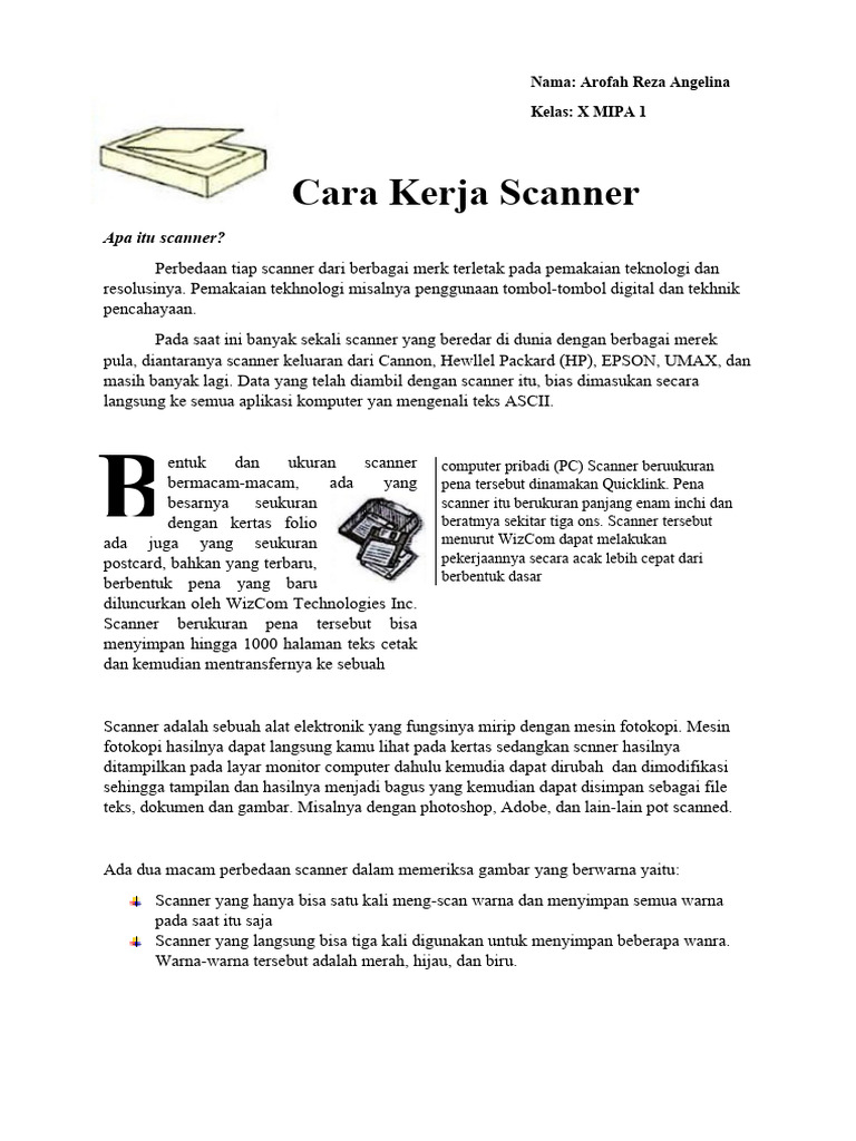 Cara Kerja Scanner | PDF
