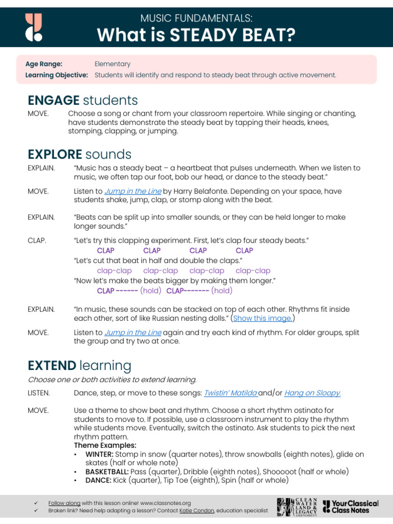 What Is STEADY BEAT | Download Free PDF | Rhythm | Dances