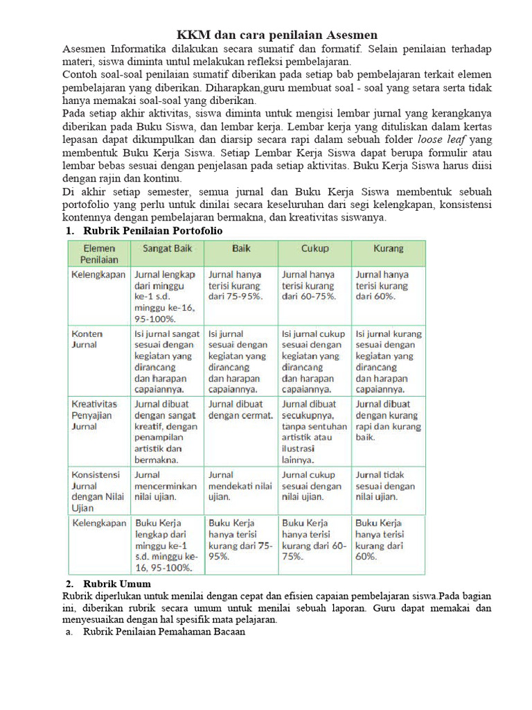 DATA - KKM Informatika | PDF