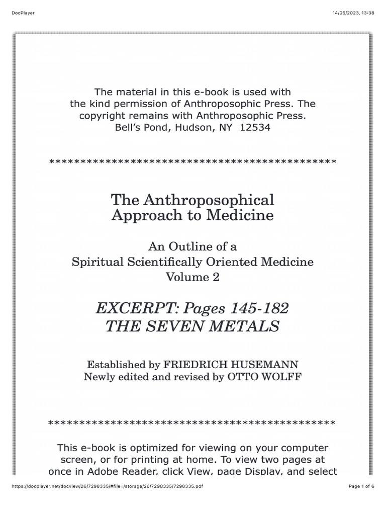 Seven Metals - Rudolf Steiner | PDF