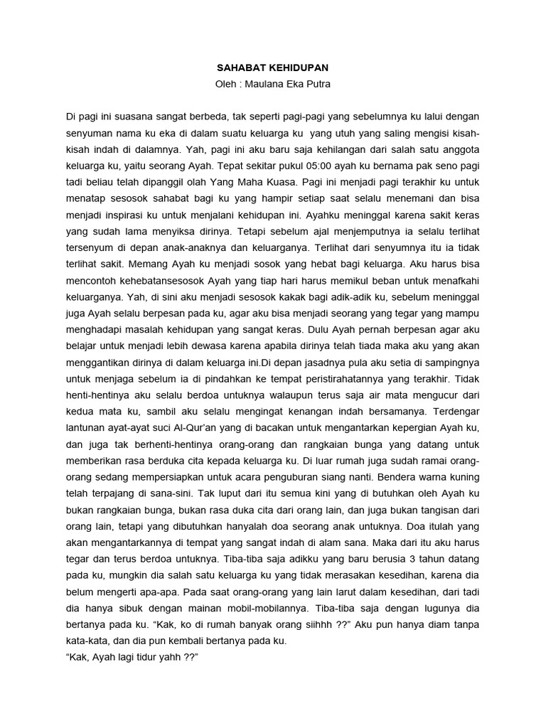 Cerpen SAHABAT KEHIDUPAN | PDF