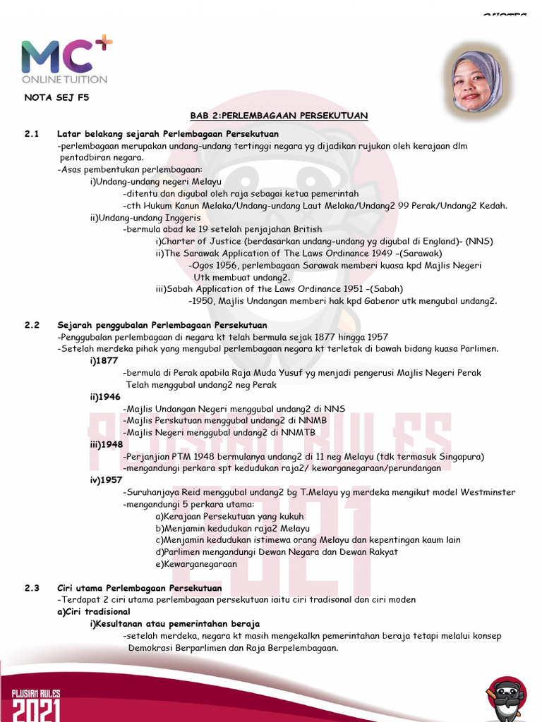 Nota Bab 2 F5 | PDF