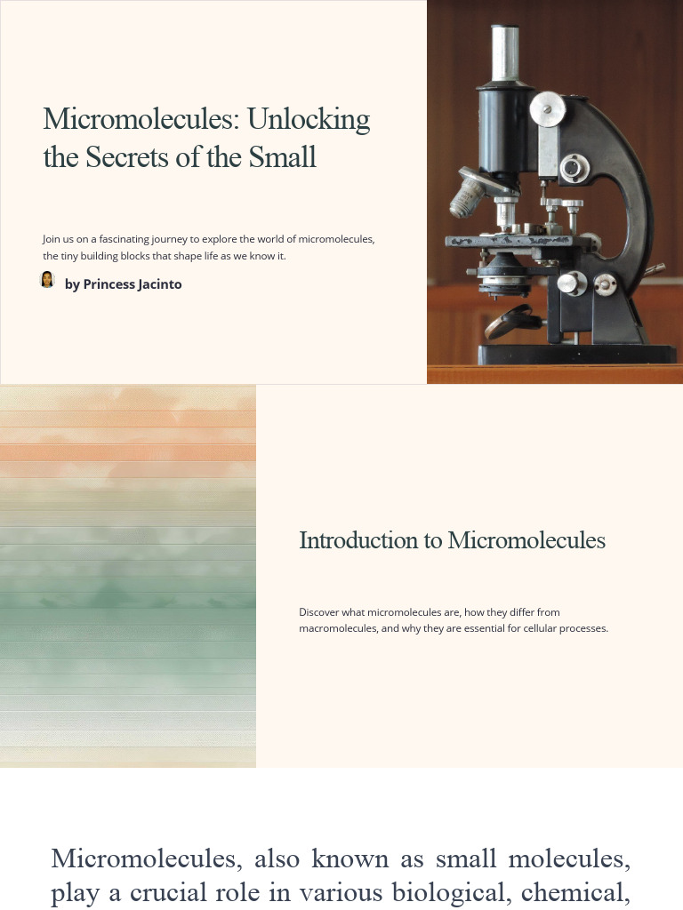 Micromolecules Unlocking The Secrets of The Small | PDF ...