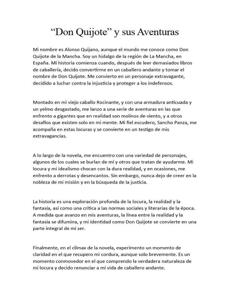 Don Quijote Resumen | PDF