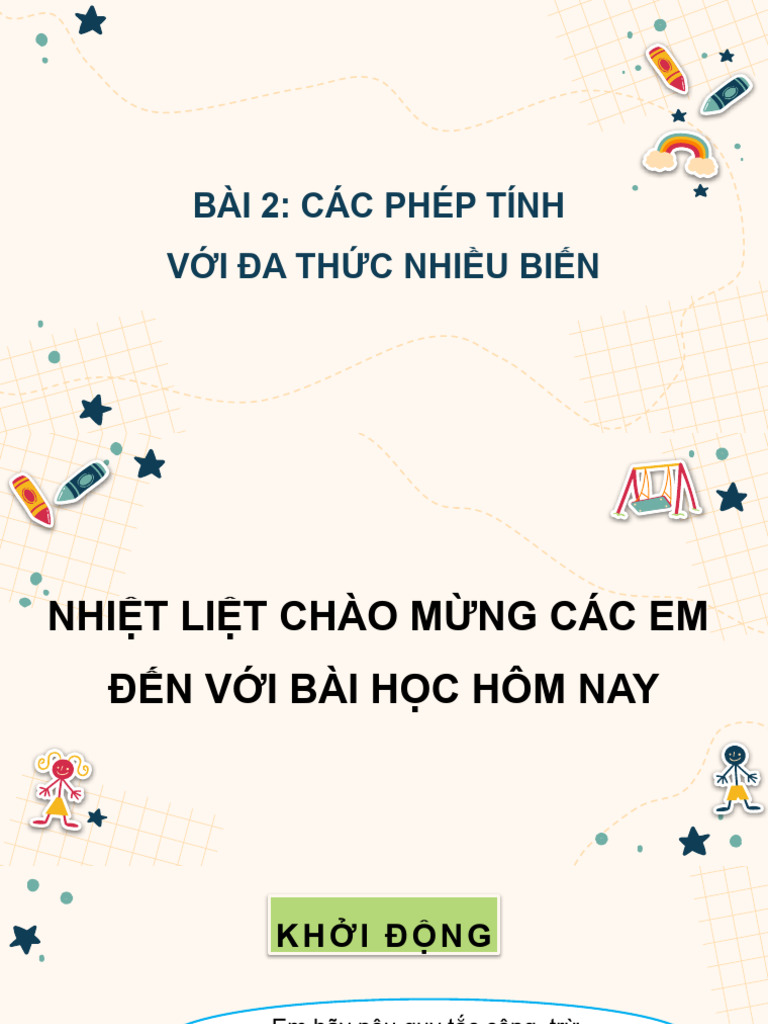 Chuong 1 Bai 2 Cac Phep Tinh Voi Da Thuc Nhieu Bien | PDF