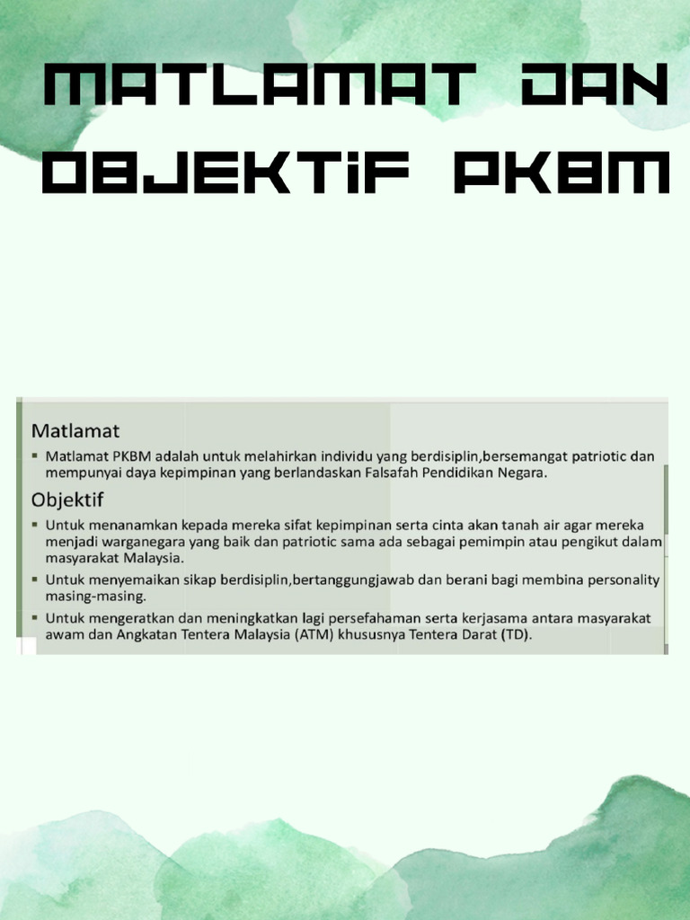 Matlamat Dan Objektif PKBM | PDF