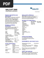 TDS Nalco Trac 109 | PDF | Polyvinyl Chloride | Stainless Steel