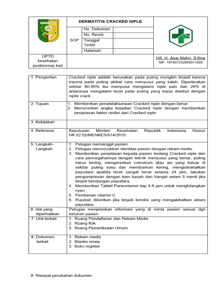 Penanganan Dermatitis Puting Susu | PDF | Pengembangan Diri | Kesehatan ...