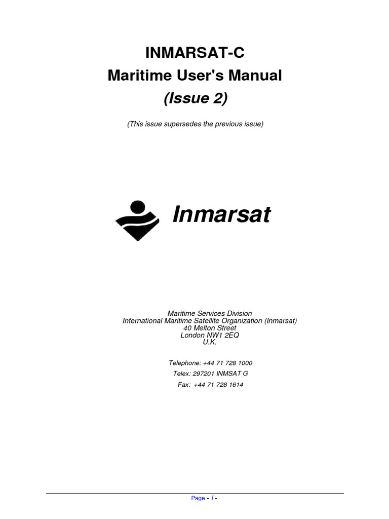 Inmarsat C Handbuch | PDF | Computer Network | Communications Satellite