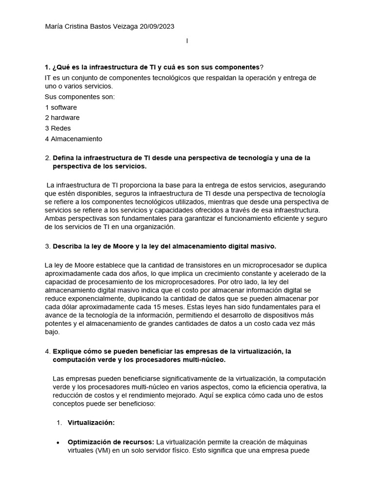 ¿Qué Es La Infraestructura de TI y Cuá Es Son Sus Componentes? | PDF ...