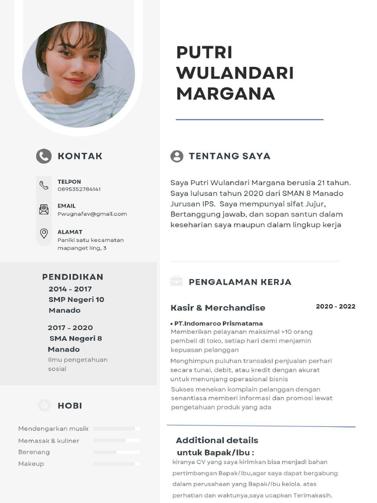 CV Putri | PDF