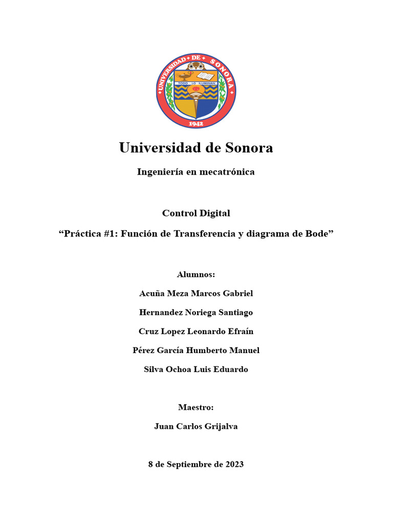 Práctica #1 Control Digital | PDF