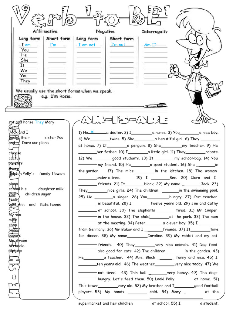 Verb To Be Exercises | PDF