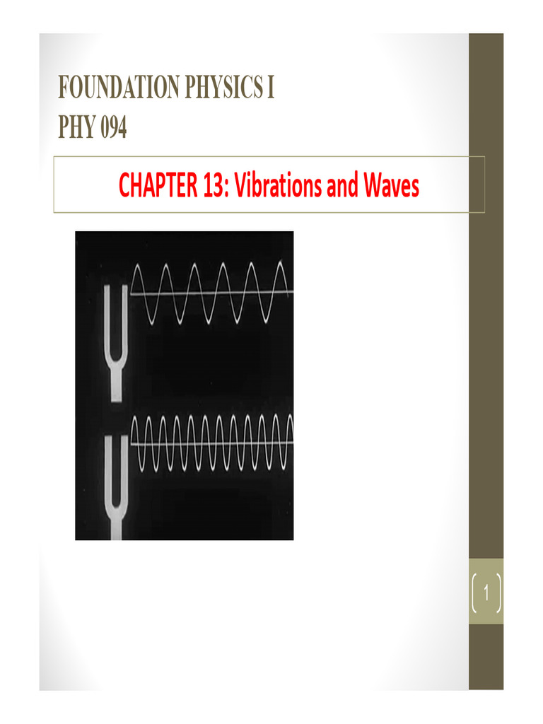 Chapter 13 - Vibrations and Waves-STUDENT | PDF | Science & Mathematics