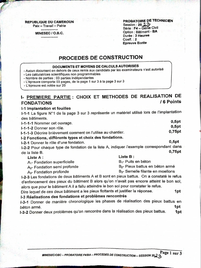 Épreuves Prob F4 BA 2023 | PDF