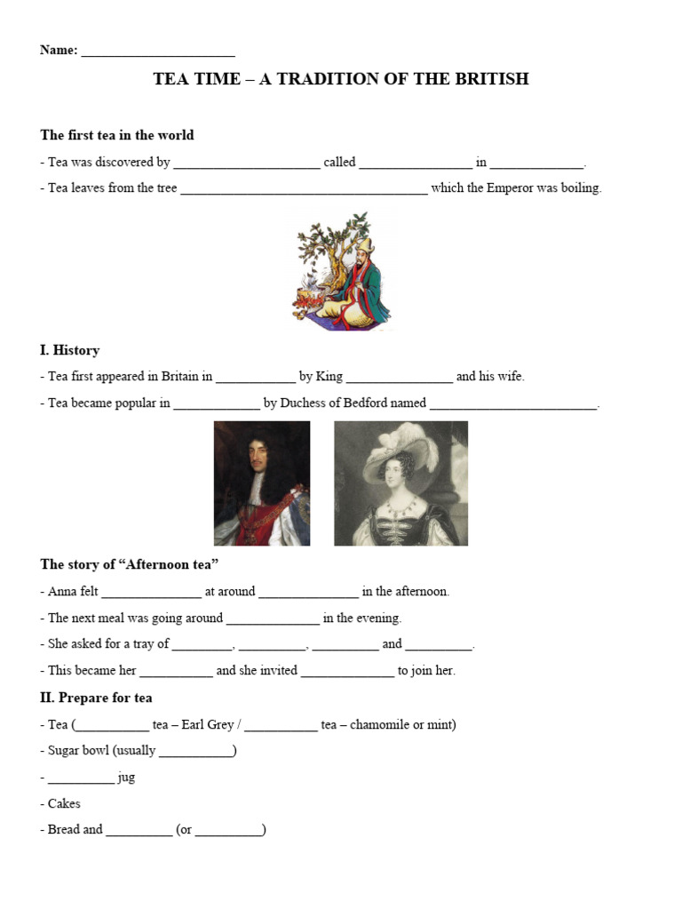 Tea Time Handout | PDF