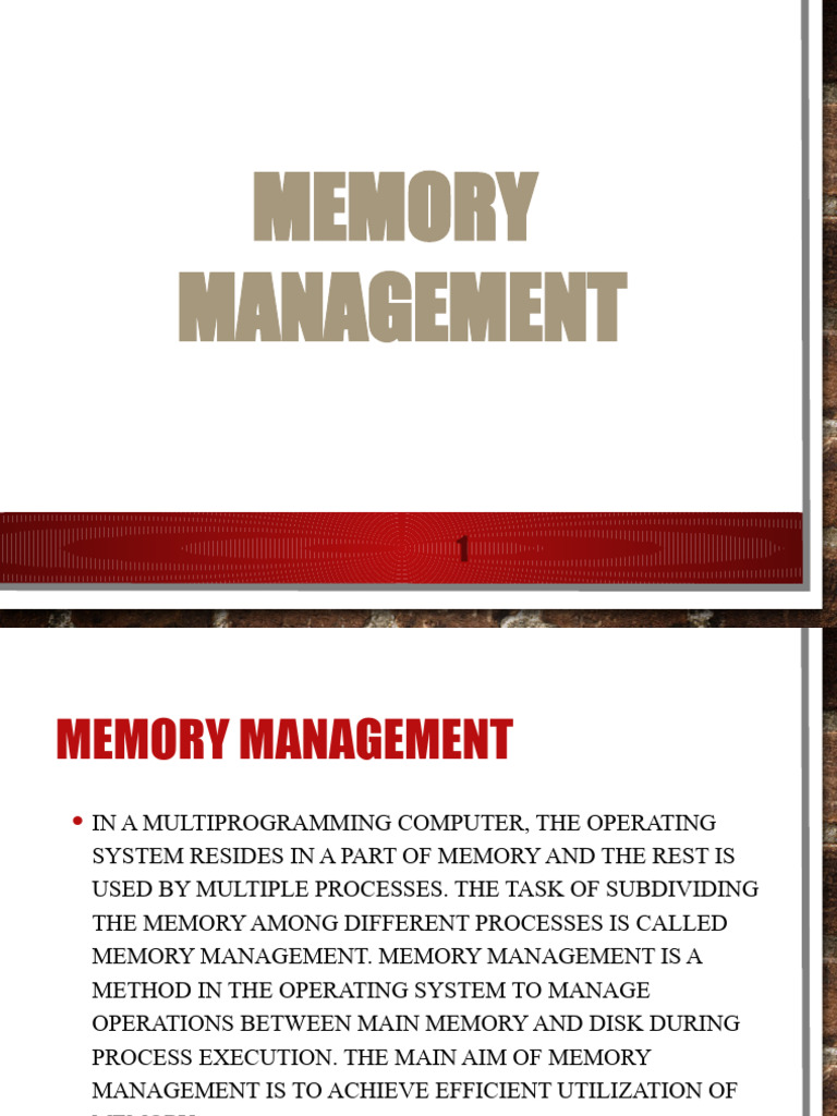 GROUP 4 Memory-Management | PDF GROUP 4 Memory-Management | PDF