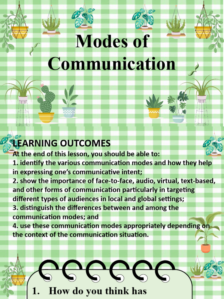 Modes of Communication | PDF