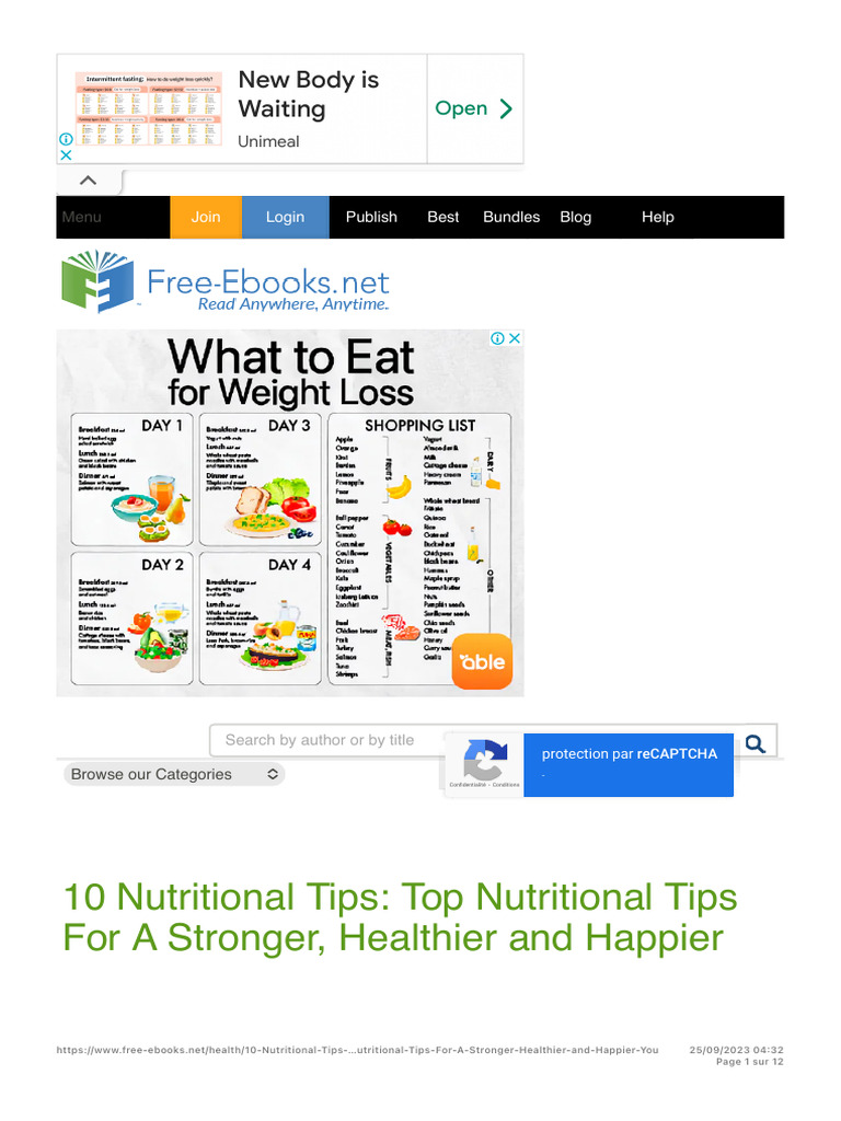 10 Nutritional Tips - Top Nutritional Tips For A Stronger, Healthier ...