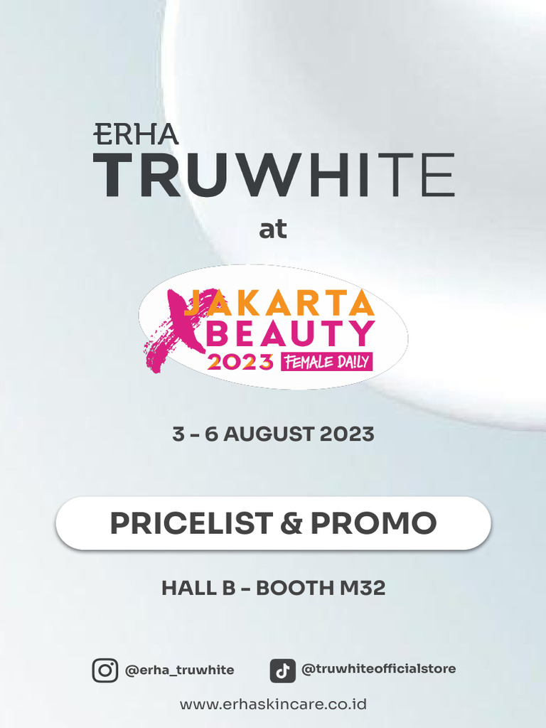 ERHA Truwhite Jakarta X Beauty 2023 Pricelist & Promo | PDF