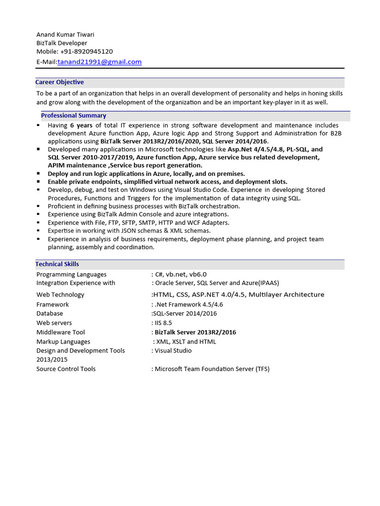 Anand Tiwari | PDF | Microsoft Azure | Microsoft Sql Server