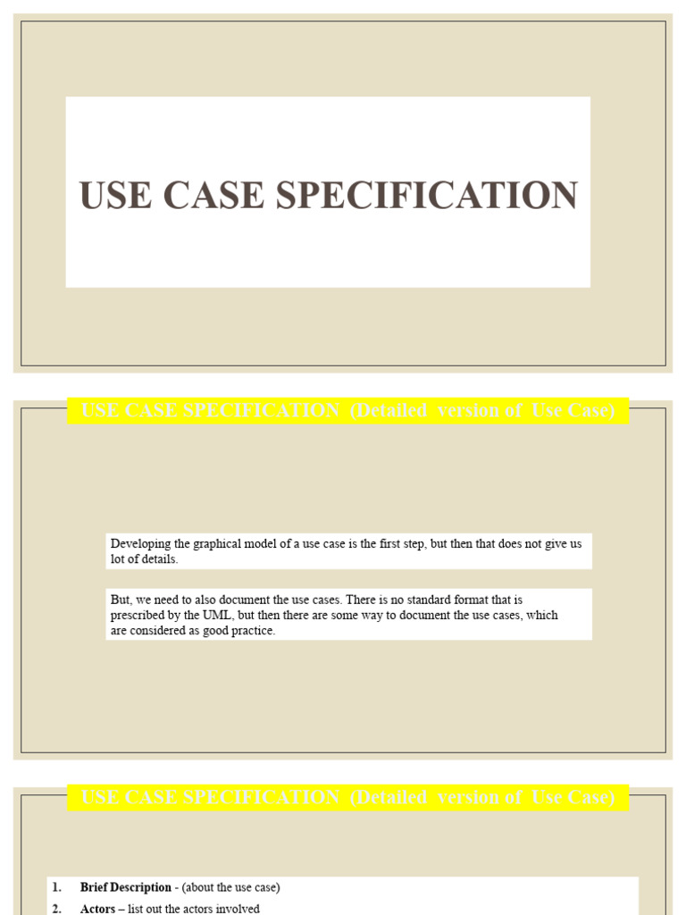 Use Case Specification | PDF