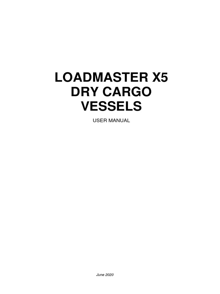 Dry Cargo-Loadmaster Users Manual | PDF | Window (Computing) | Cursor (User Interface)