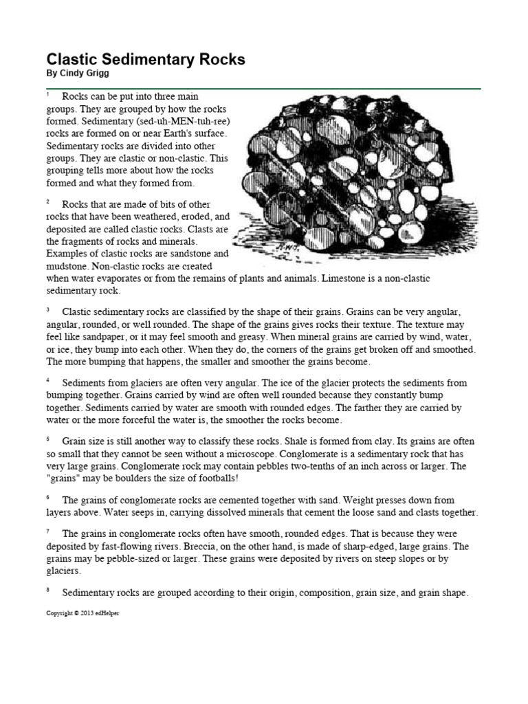 Clastic Sedimentary Rocks | PDF | Clastic Rock | Sedimentary Rock