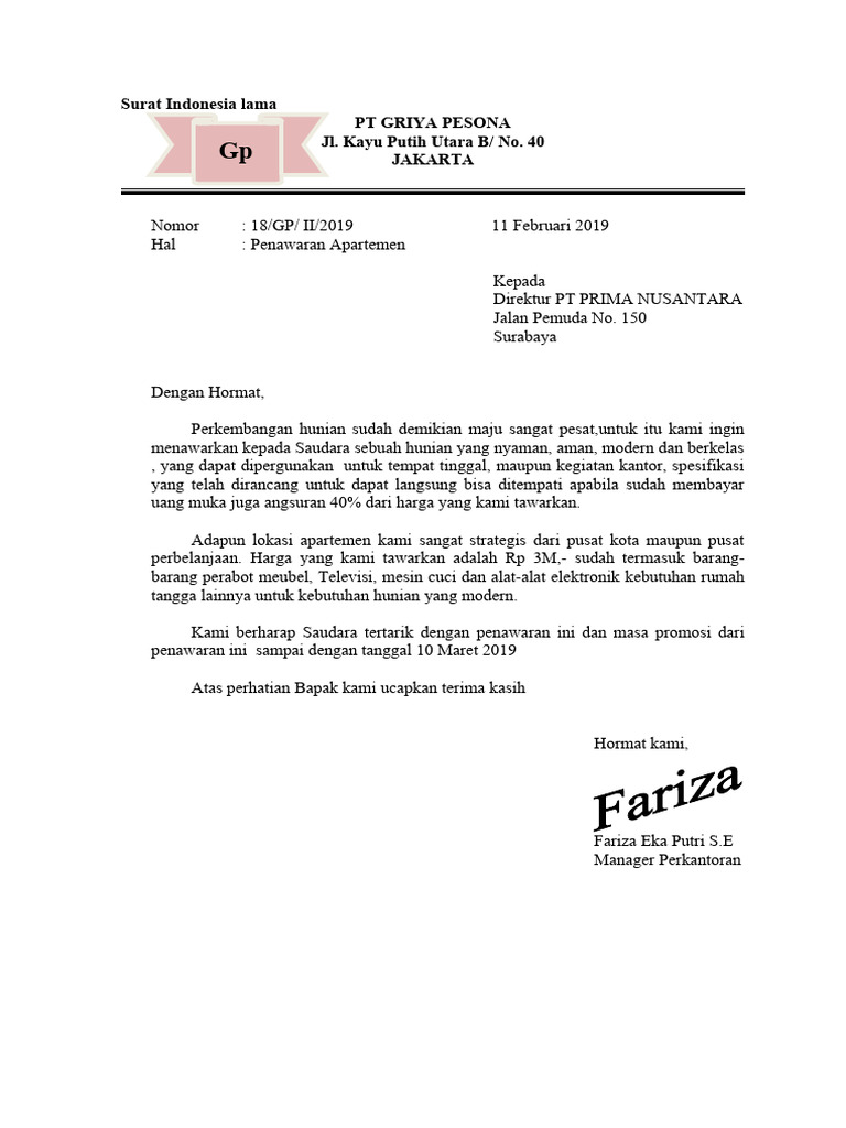 Surat Indonesia Lama | PDF
