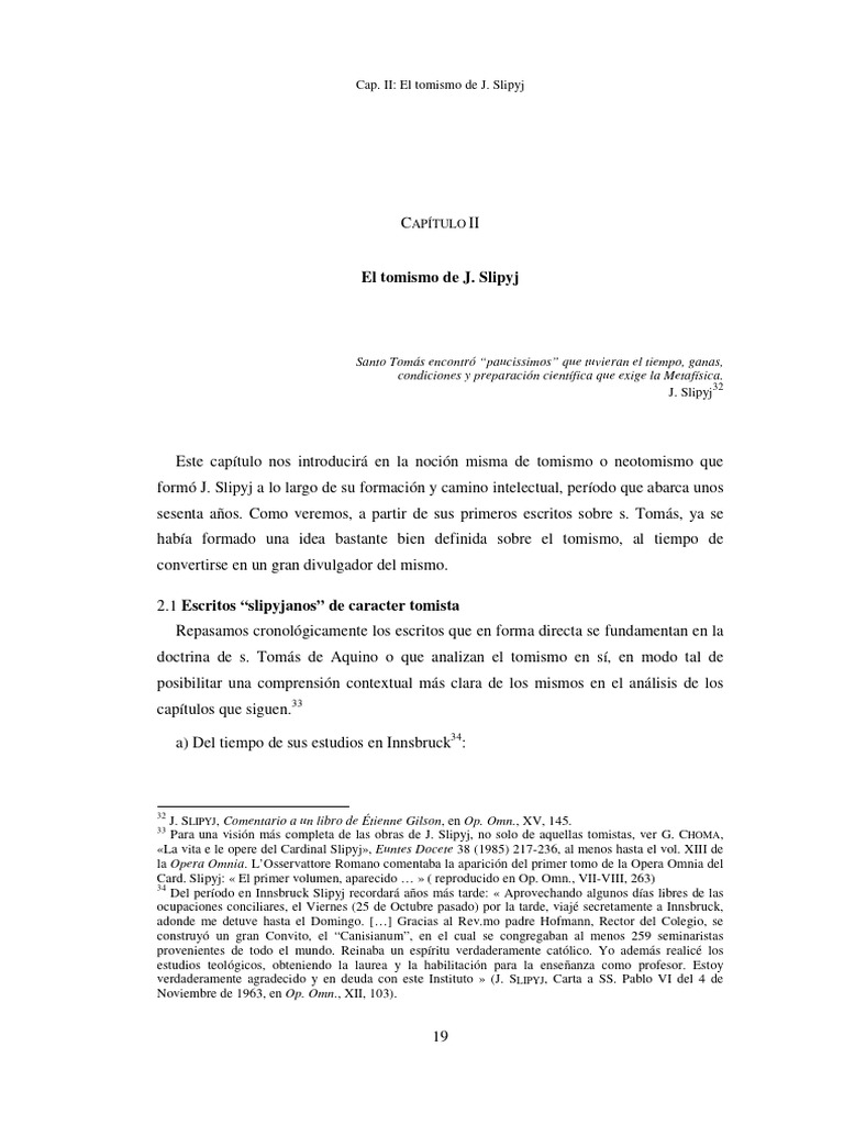 Capitulo - 2 - El Tomismo de Joseph Slipyj | PDF | Tomás de Aquino ... Capitulo - 2 - El Tomismo de Joseph Slipyj | PDF | Tomás de Aquino ...
