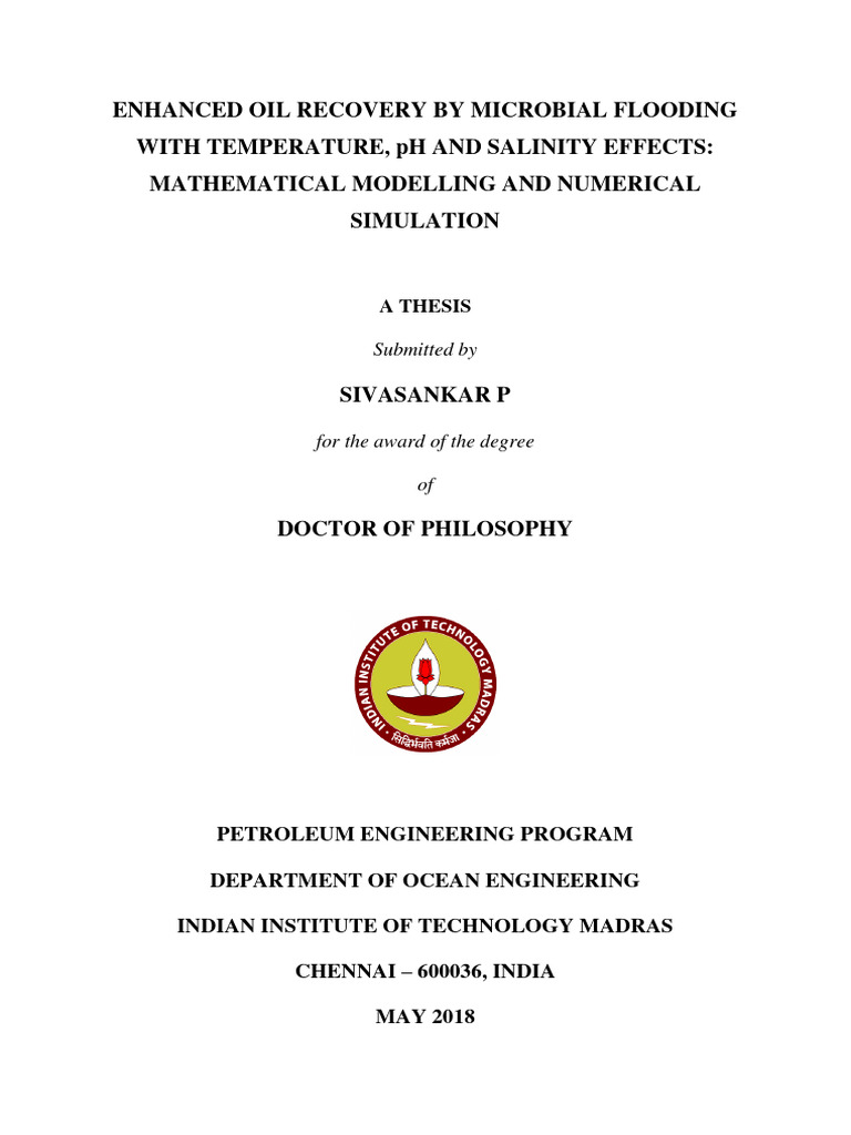 Thesis - OE12D024 of IITM P. Sivasankar | PDF