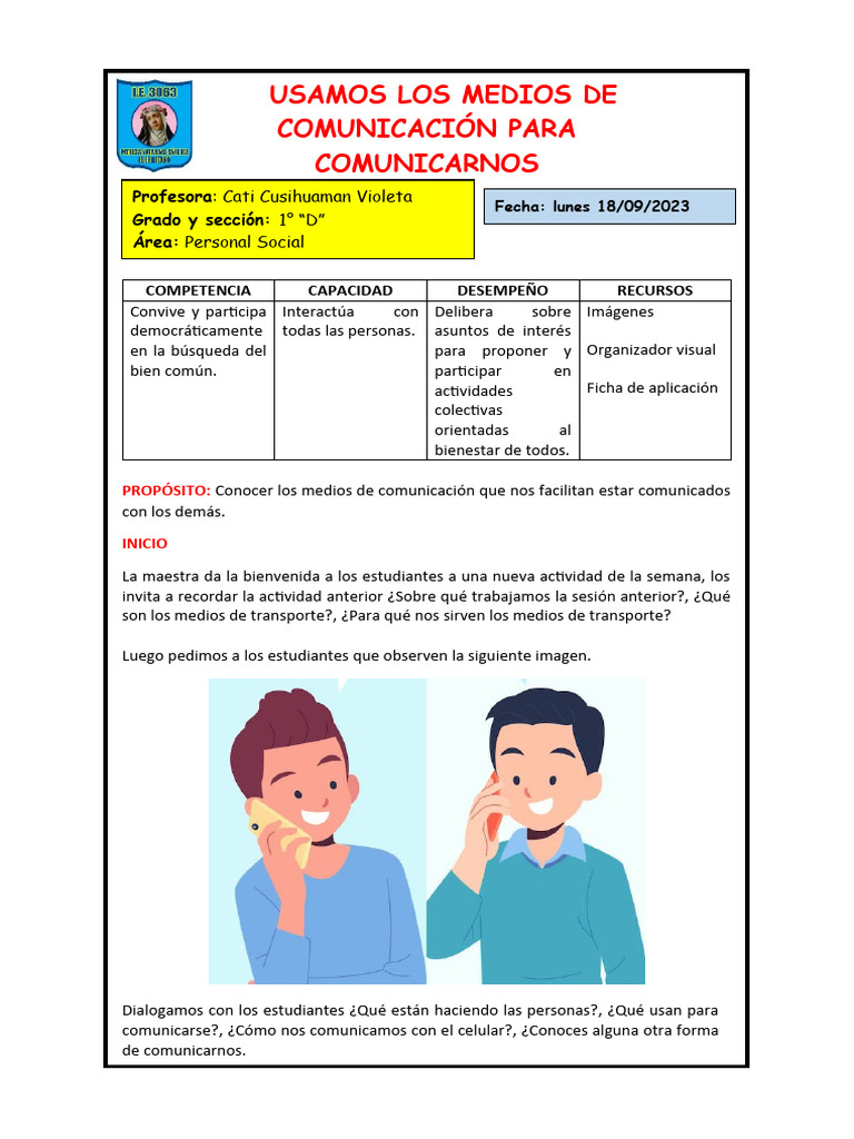 Sesión Los Medios de Comunicación | PDF | Medios de comunicación ...