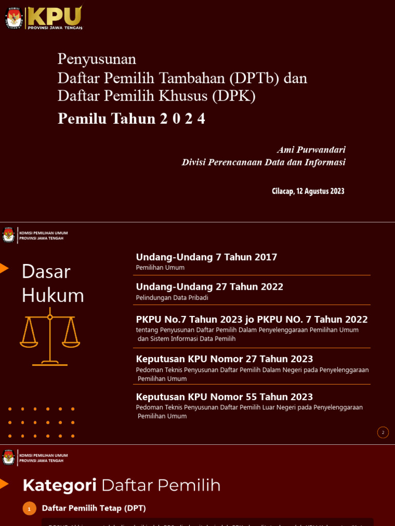 Materi Bimtek Sidalih DPTB Dan DPK | PDF Materi Bimtek Sidalih DPTB Dan DPK | PDF