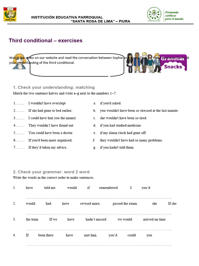 Third Conditional Exercises 5to | PDF | Foreign Language Studies